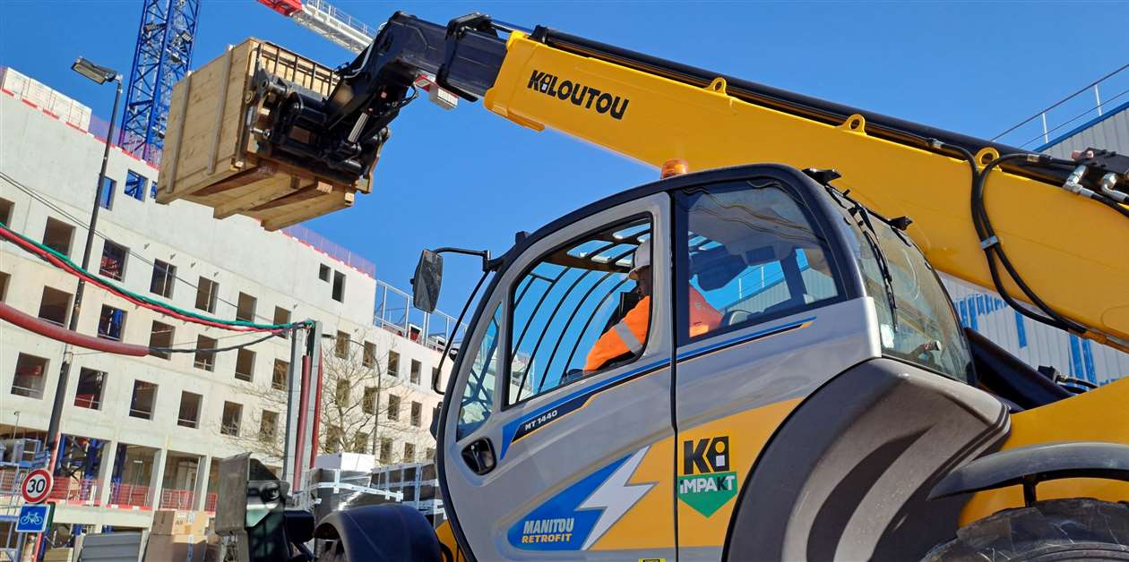 First Manitou/Kiloutou electric retrofit telehandler on site ...